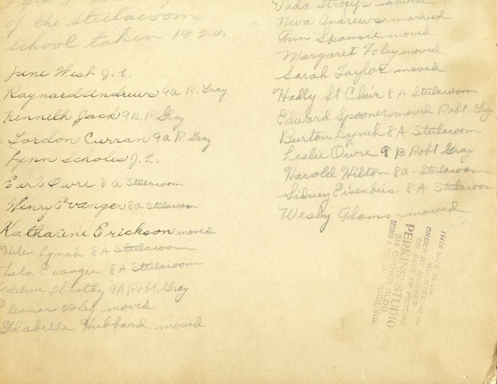 Class Photos Before 1950 – Steilacoom Historical Museum Association Online